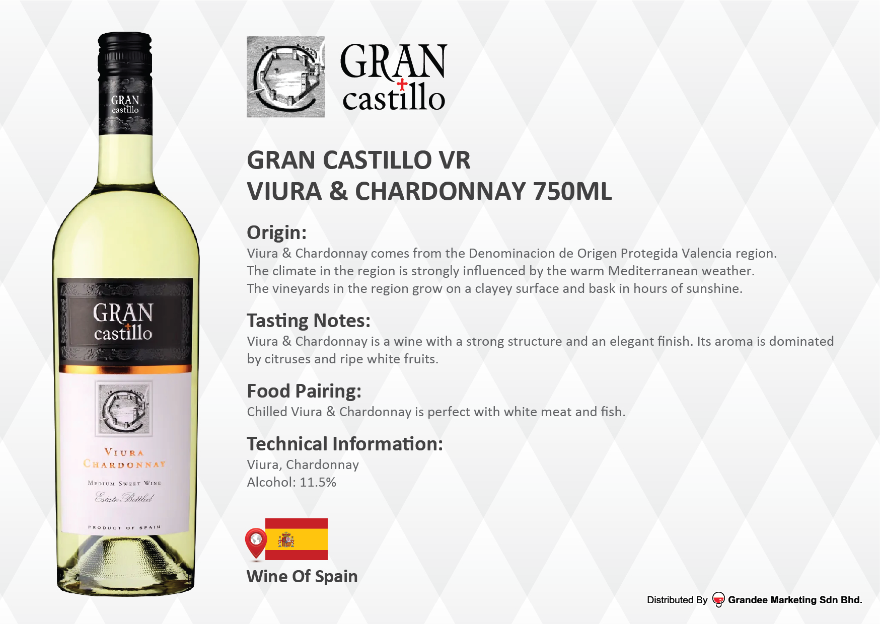 GRAN CASTILLO VR VIURA & CHARDONNAY 750ML - Grandee Marketing Sdn Bhd